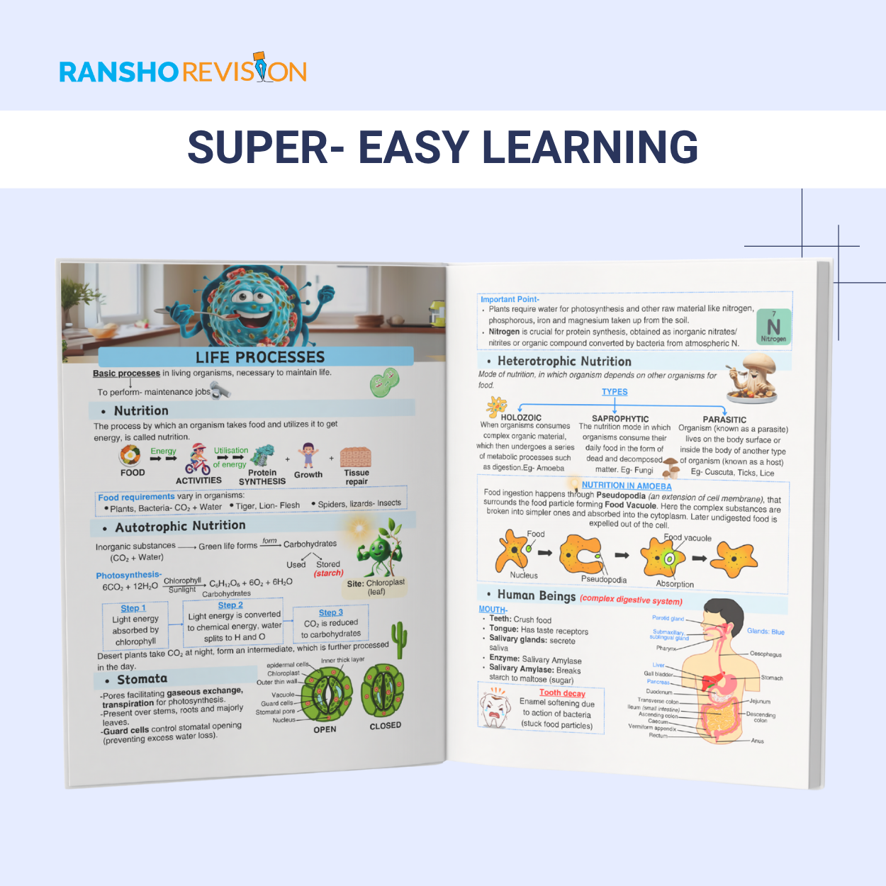 10th - 1'o Clock Revision book for Science for CBSE 2026 – Ransho Revision